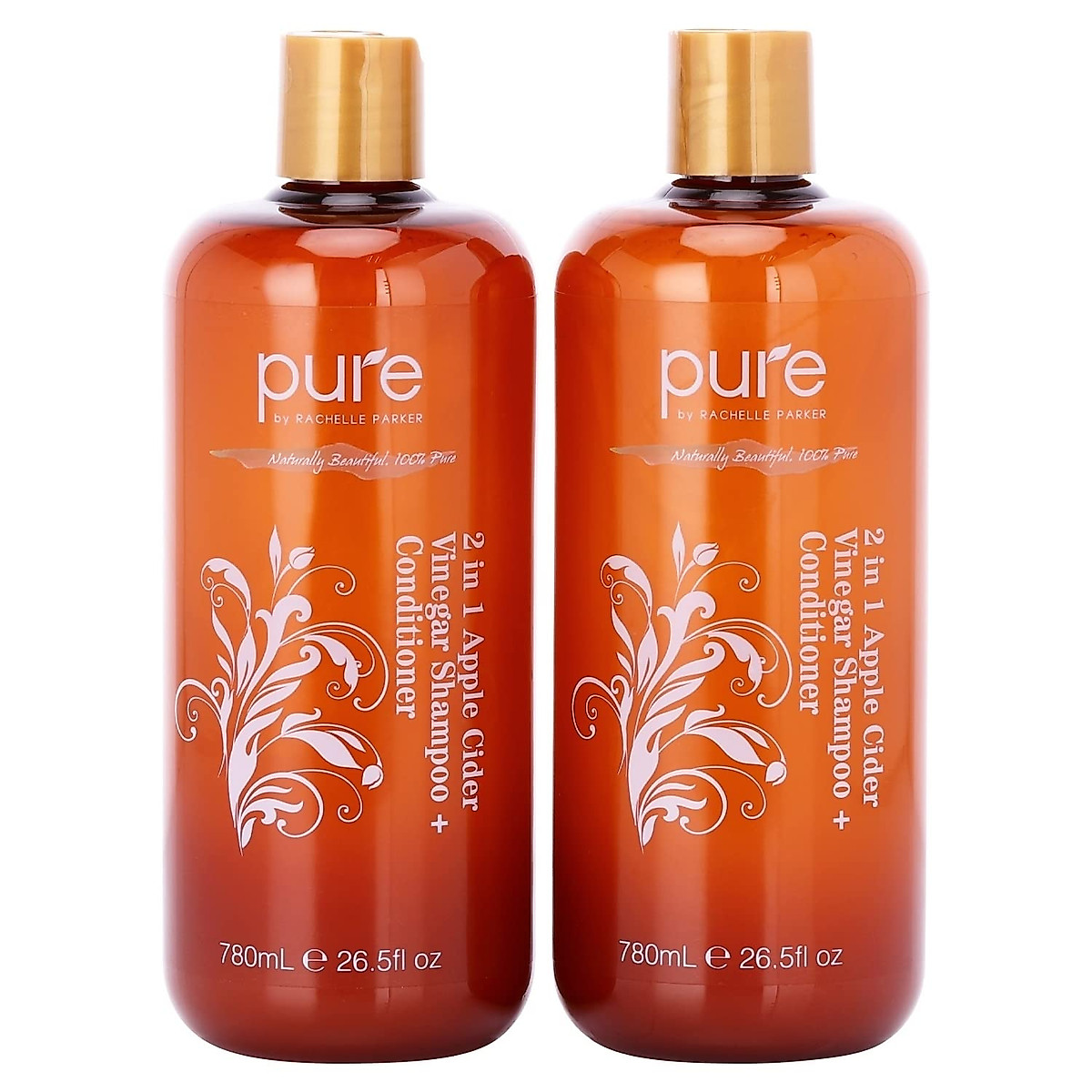 Apple Cider Vinegar 2 in 1 Shampoo and Conditioner Set. ACV Hair Shampoo for Damaged Hair. Apple Cider Vinegar Shampoo & Conditioner for Dandruff. Sulfate Free Apple Cider Shampoo Conditioner Combo