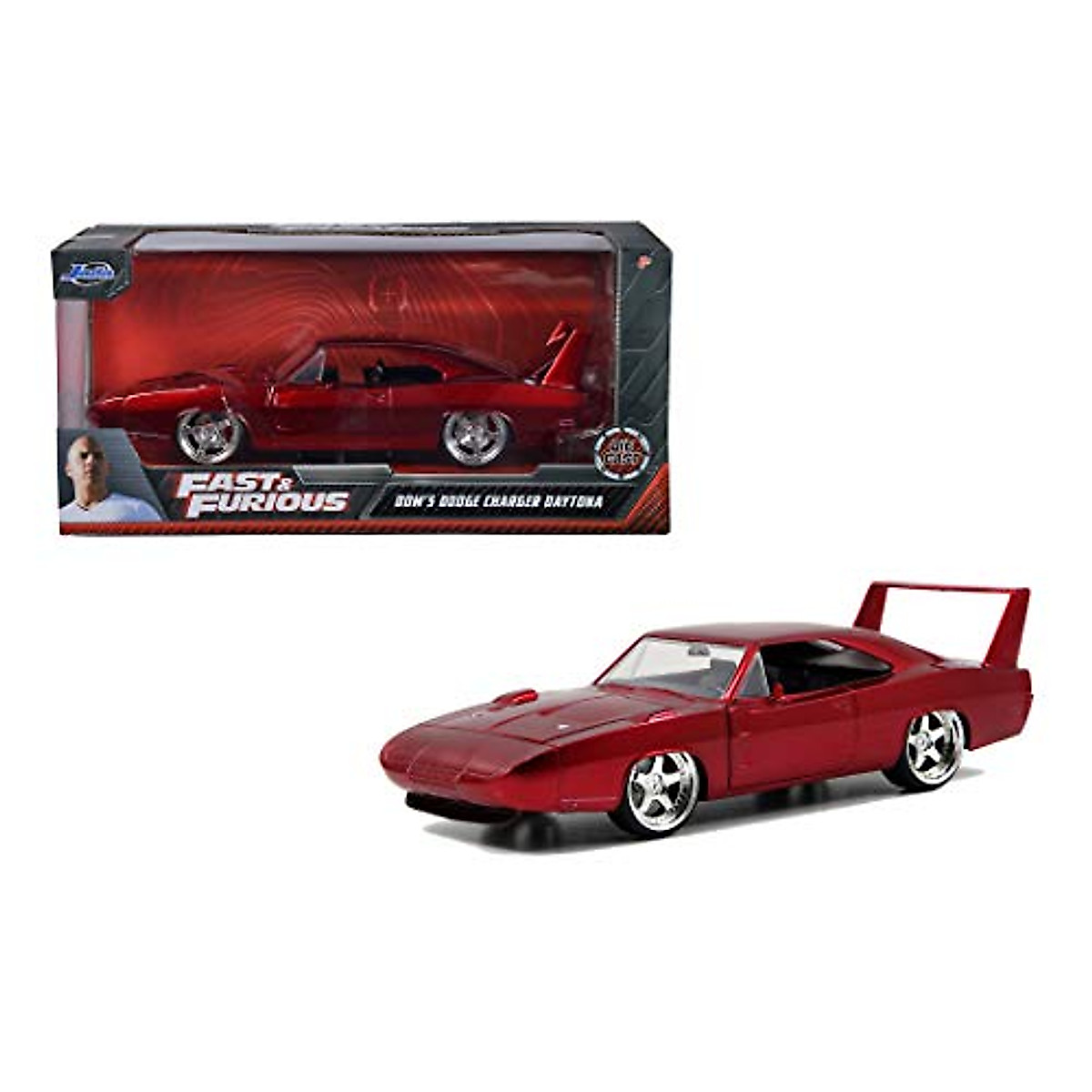 Jada Toys Fast & Furious Dom's Dodge Charger Daytona DIE-CAST Car, 1: 24 Scale Red (97060)