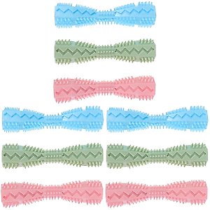 balacoo 9 Pcs Pet Teething Stick Dog Chewing Toy Dog Chew Toothbrush Puppy Teething Toys Dogman Toys Dog Dental Chew Toy Dogs Teethers Chew Toys for Puppies Pet Dog Pet Supplies TPR