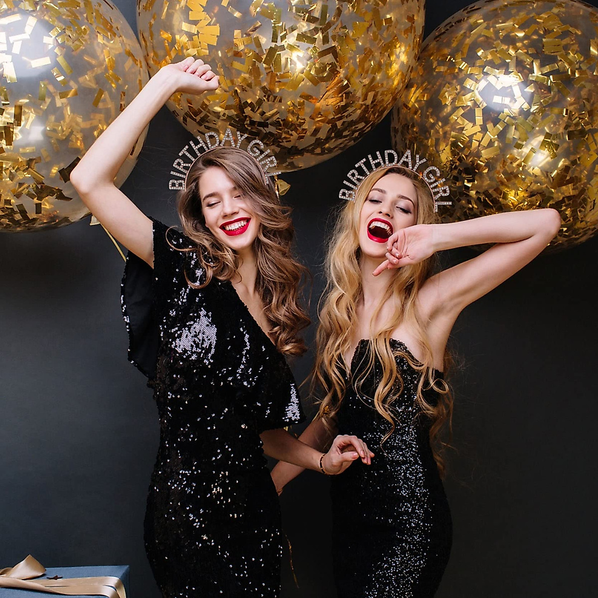 Noorse Birthday Celebration Set for Women - Rose Gold Birthday Tiara, Sash, and Button Pin - for Birthday Girls and Princess Fans - Ideal for Parties and Photoshoots