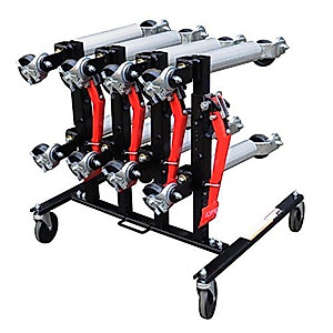 Sunex 7709 Car Dolly Rack, 4-Dolly Capacity,Black