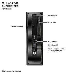 HP EliteDesk 800 G1 Small Form Desktop Computer Tower PC, (Intel Quad Core i5-4570, 16GB Ram, 1TB Solid State SSD, WiFi) Win 10 Pro (Renewed)