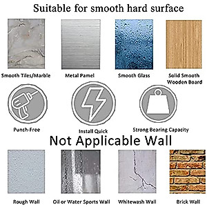 HUOWUSS Broom Mop Holder, 3PCS Sturdy Broom Holder Wall Mount, 304 Metal Stainless Steel Broom Holder and Storage, Utility Storage Rack Heavy Duty Tools Hanger for Home Office Closet & Garden