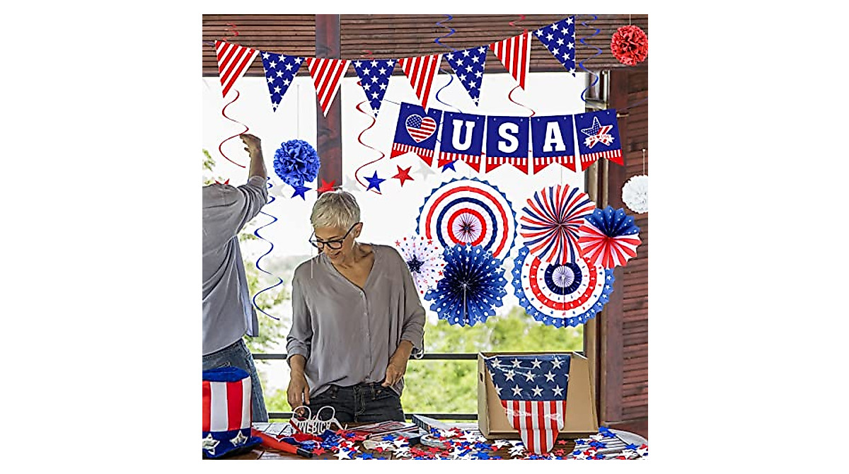 Patriotic Birthday Party Decorations for 4th of July