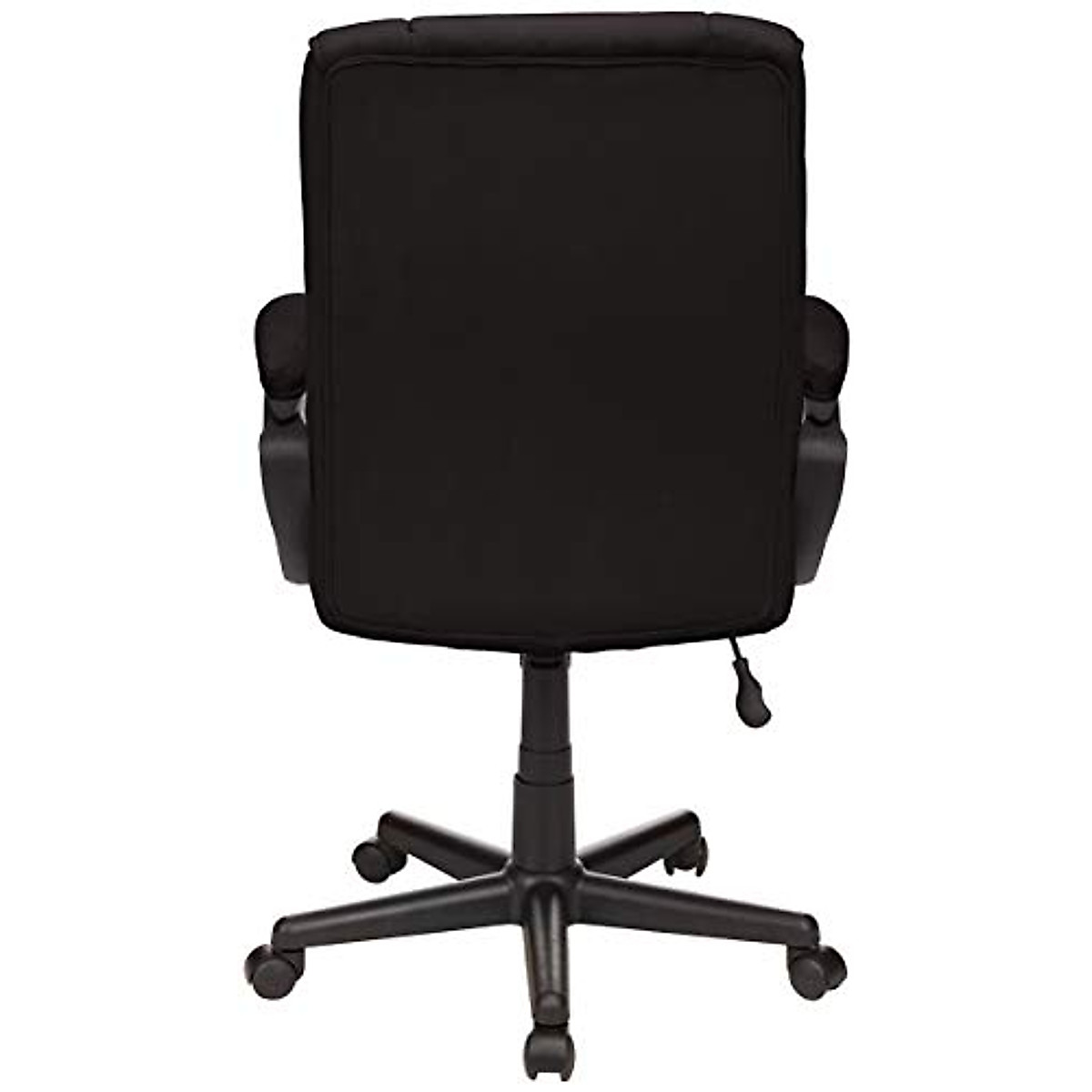 Amazon Basics Classic Office Desk Computer Chair - Adjustable, Swiveling, Ultra-Soft Microfiber, Lumbar Support, 28"D x 25"W x 43.5"H, Black
