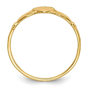 14K Yellow Gold Heart Love Irish Claddagh Celtic Ring Jewelry Size 6.00