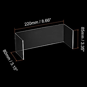 uxcell Shoes Display Stand Rack, 220x80x85mm Acrylic Storage Shelf Holder Clear 2 Pcs