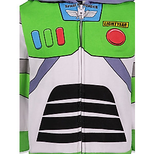 Disney Pixar Toy Story Buzz Lightyear Little Boys Fleece Zip Up Hoodie Green 6