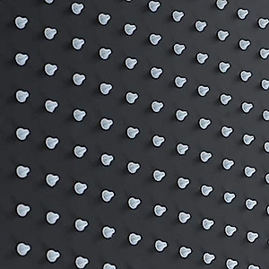 Cascada Square Rainfall LED Shower Head, Heavy Duty Metal (Without Shower Arm) (8 Inch, Matt Black)