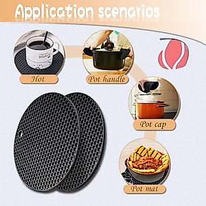 6 Packs Silicone Trivet Mats, Silicone Hot Pads Flexible Heat Pot Holders for Kitchen Potholders, Hot Dishers, Jar Opener, Spoon Holder, Food Grade Silicone & BPA Free