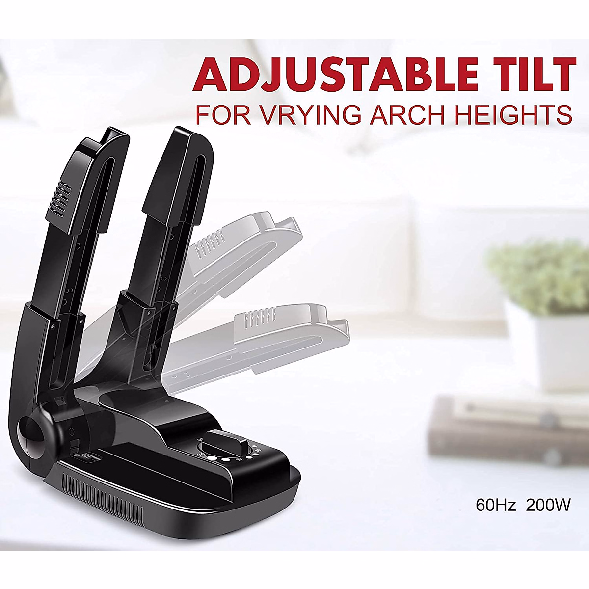 Manledio Portable Electric Shoes Boots Dryer and Warmer with Folding and Drying Adjustable Rack