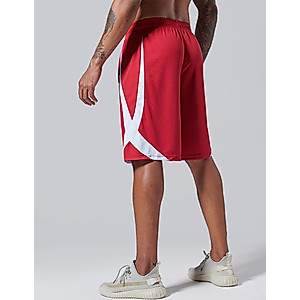 Pack of 5 Men's Athletic Basketball Shorts Mesh Quick Dry Activewear with Pockets (Set 3, Small)