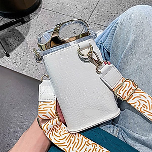 YHdtUO Travel Coffee Mug Water Cup Wind High-End Sports Straw Cup Girls Summer Simple High-Value Square Kettle 380Ml Housewarming