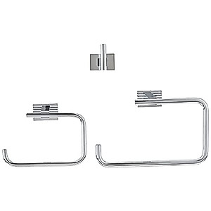Grohe 40778001 Essentials Cube Master Bathroom Set, 4-In-1, Starlight Chrome