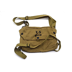 Replica WW2 U.S. ARMY LIGHTWEIGHT SERVICE GAS MASK BAG khaki Color