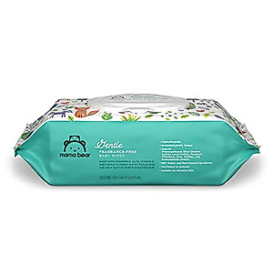 Amazon Brand - Mama Bear Gentle Fragrance-Free Baby Wipes, Hypoallergenic, 800 Count, 100 Count (Pack of 8)