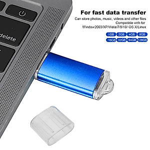 Kafuty-1 USB 2.0 Flash Drive,Storage Memory Stick Pen Drives with Transparent Cover,Portable Thumb Drives Flash Drive for Window2003/XP/Vista/7/8/10/ OS X/Linux,Blue(1GB)