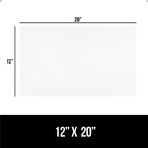 Gorilla Grip Non Adhesive, Waterproof, Durable Ribbed Drawer Liner, Easy to Trim, Reusable, Strong Grip Liners for Drawers, Kitchen Cabinets, Desk Storage, Shelf Organization, 12x20, Clear