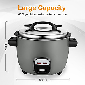 Wutfly 40 Cups (Cooked) Commercial Rice Cooker/Warmer