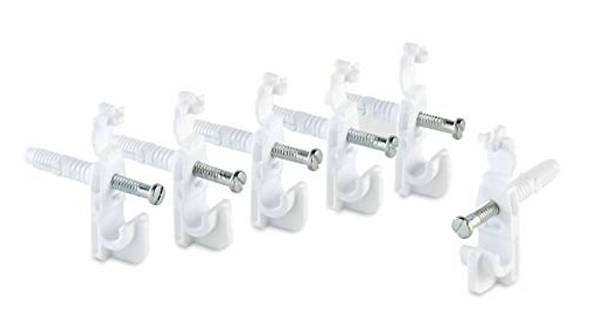 Rubbermaid Wire Shelf Back Wall Mount Clips - 6 Count White