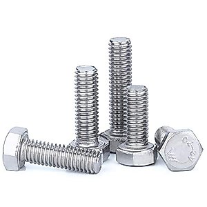 Ochoos Stainless Steel Rod 5pcs/lot M10x1.0 Fine Thread Hex Bolt Din933 M10 Pitch 1.0mm Length 12/16/20/25/30/35/40/45/50/60mm - (Thread Diameter: M10, Length: 16mm)