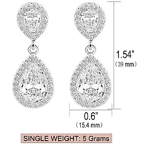 ZHUWE I Can't Say I Do Without You | 1 4 6 8 Sets Bridesmaid Jewelry Sets for Women 14K Gold or Rose Gold Plated Teardrop Dangle Earring for Wedding Gifts