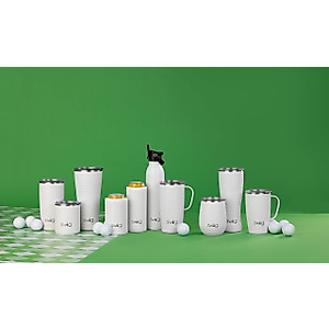 Swig Life Golf AM+PM Gift Set, Includes (1) 18oz Travel Mug + (1) 14oz Stemless Wine Tumbler