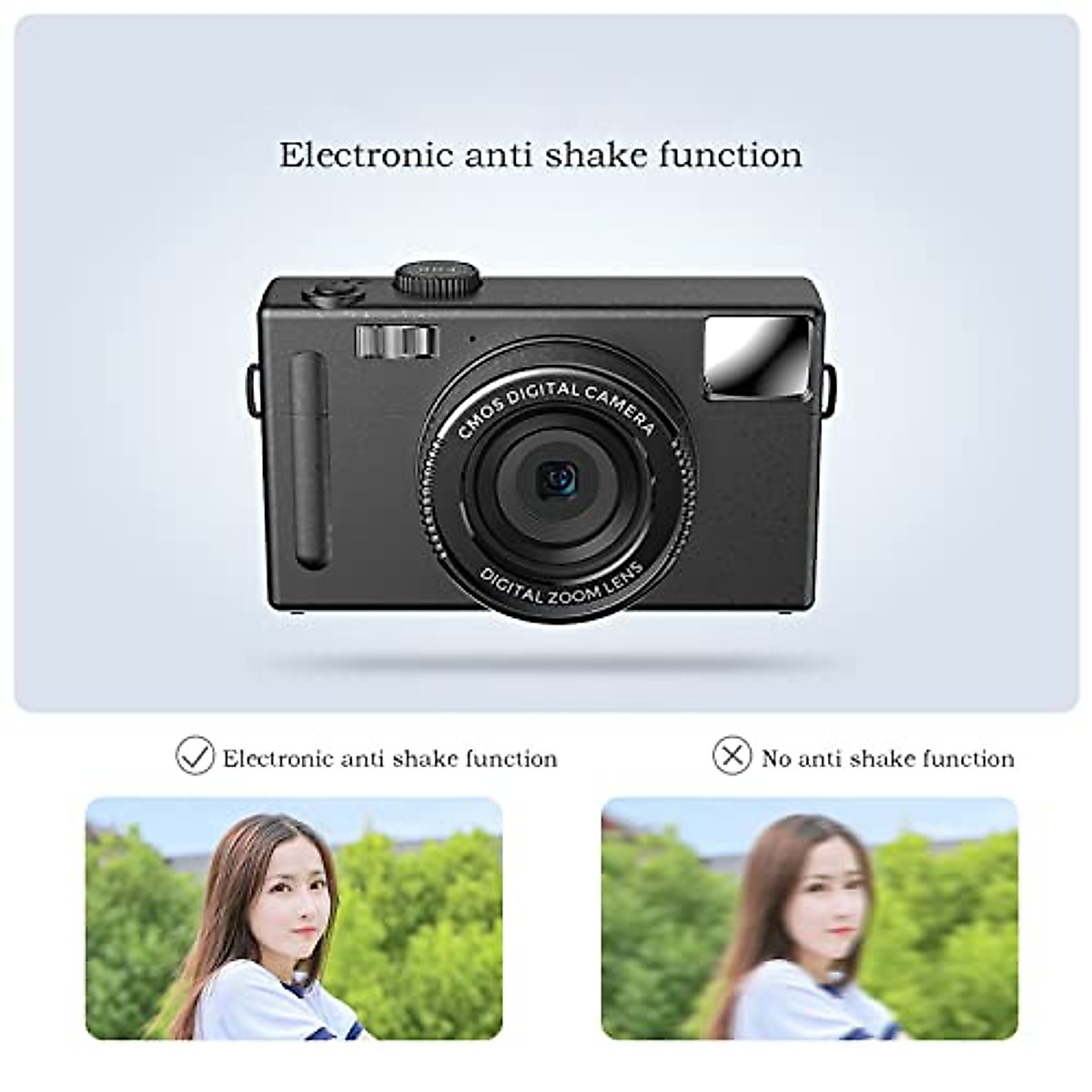 Digital Camera,1080P Mini Kid Camera Vlogging Camera Video Camera LCD Screen 16X Digital Zoom 24MP Rechargeable Point and Shoot Camera for Kids Teens Gifts