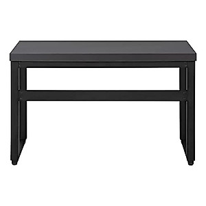 Monarch Specialties 7680 Computer Desk, Home Office, Standing, Adjustable, 48" L, Work, Laptop, Metal, Laminate, Contemporary, Desk-48 Adj.Height, 47.25" L x 23.75" W x 29.5" H, Modern Grey/Black
