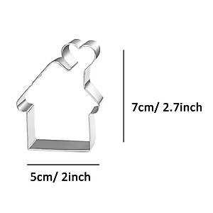 WJSYSHOP Love House Shape Cookie Cutter