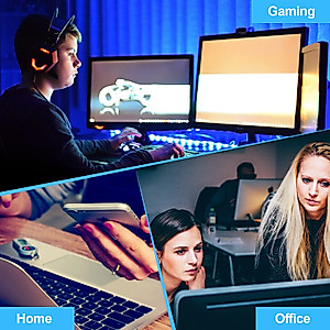 2 Pieces Heated Mouse Pad Hand Warmer USB Heated Mousepad Plush Heated Mouse Pad Removable Hand Warming Mouse Pad for Men and Women Office Home Computer Laptop (Black)