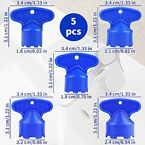 Notoke 5 PCS Faucet Aerator Removal Tools Faucet Wrench with 5 Sizes M16.5, M18.5, M21.5, M22.5, M24, Recessed Faucet Cache Aerator Key Sink Aerator Wrenches for Kitchen Bathroom Sink Faucet Aerator