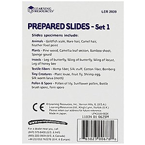 Learning Resources Prepared Slides Combo Set, 48 Specimens