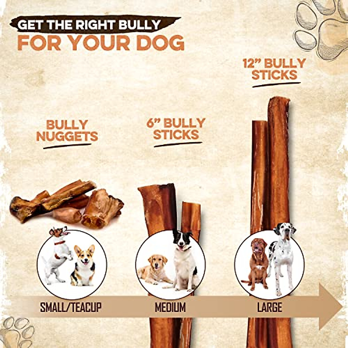 Bully Sticks For Dogs, Low Odor, All Natural Dog Treat - Long Lasting Beef Rawhide Alternative, Bully Stick Chew Sticks Best For Aggressive Chewers, Small, Medium, Large Dogs, Or Teething Puppies