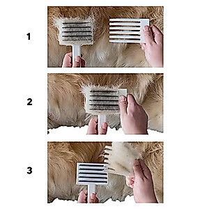 Paws Pamper 4 in 1 Grooming Comb for Dogs & Cats, Self-Cleaning, Multi-Use Brush
