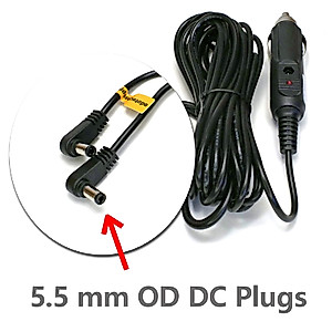 EDO Tech 11 ft Car Charger Power Cord for RCA Single Dual Screen Vehicle Portable DVD Player