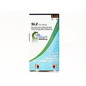 Replacement for Sirius SL2 XM Battery - Compatible with Sirius Stiletto 2 Satellite Radio Battery (1400mAh 3.7V Lithium-Ion)