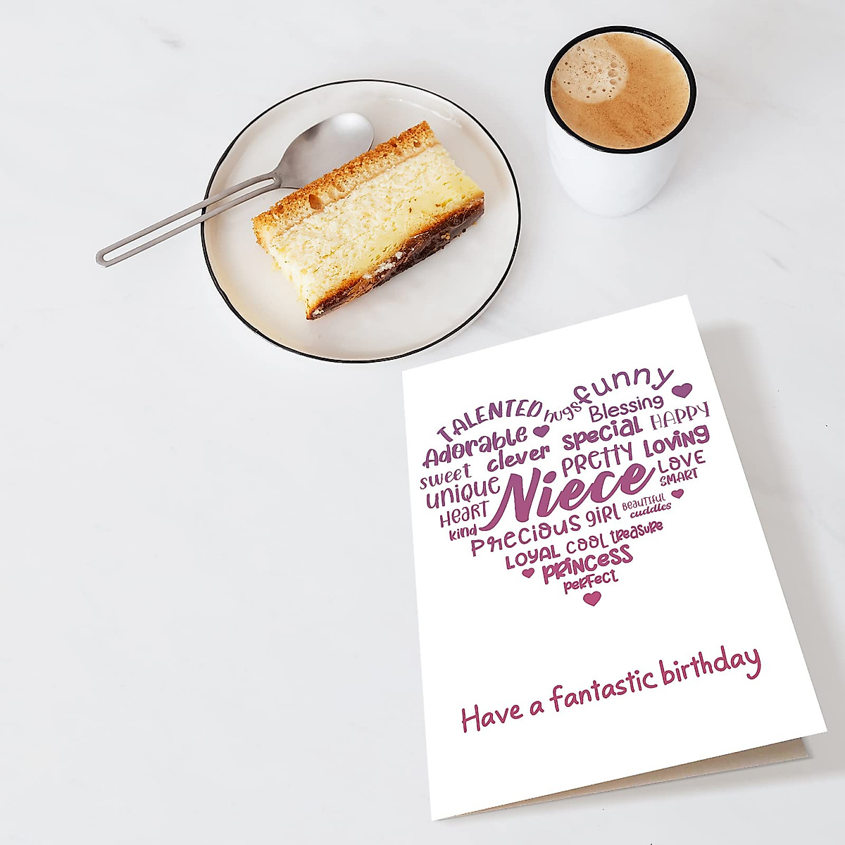 Chenive Sweet Niece Birthday Card, Adorable Birthday Card from Aunt Uncle, Praise Niece Bday Greeting Card, Happy A Fantastic Birthday Card for Niece
