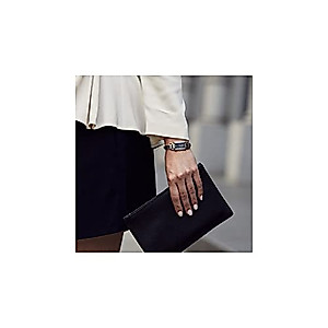 Bulova Ladies' Classic Diamond Dial Quartz Stainless Steel Watch, Rectangle, Mother-of-Pearl, Silver/Black Dial