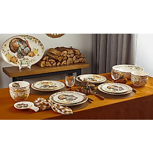 Bico Blessing Season 26oz Ceramic Cereal Bowls, Set of 4, for Pasta, Salad, Cereal, Soup & Microwave & Dishwasher Safe