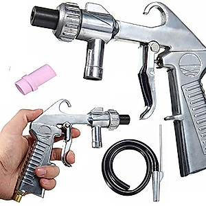 Jewboer Sand Blaster Gun,Sand Blasting Guns Sandblaster Kit for Sandblasting Cabinet Abrasive Media Blaster with Ceramic Nozzles Tip