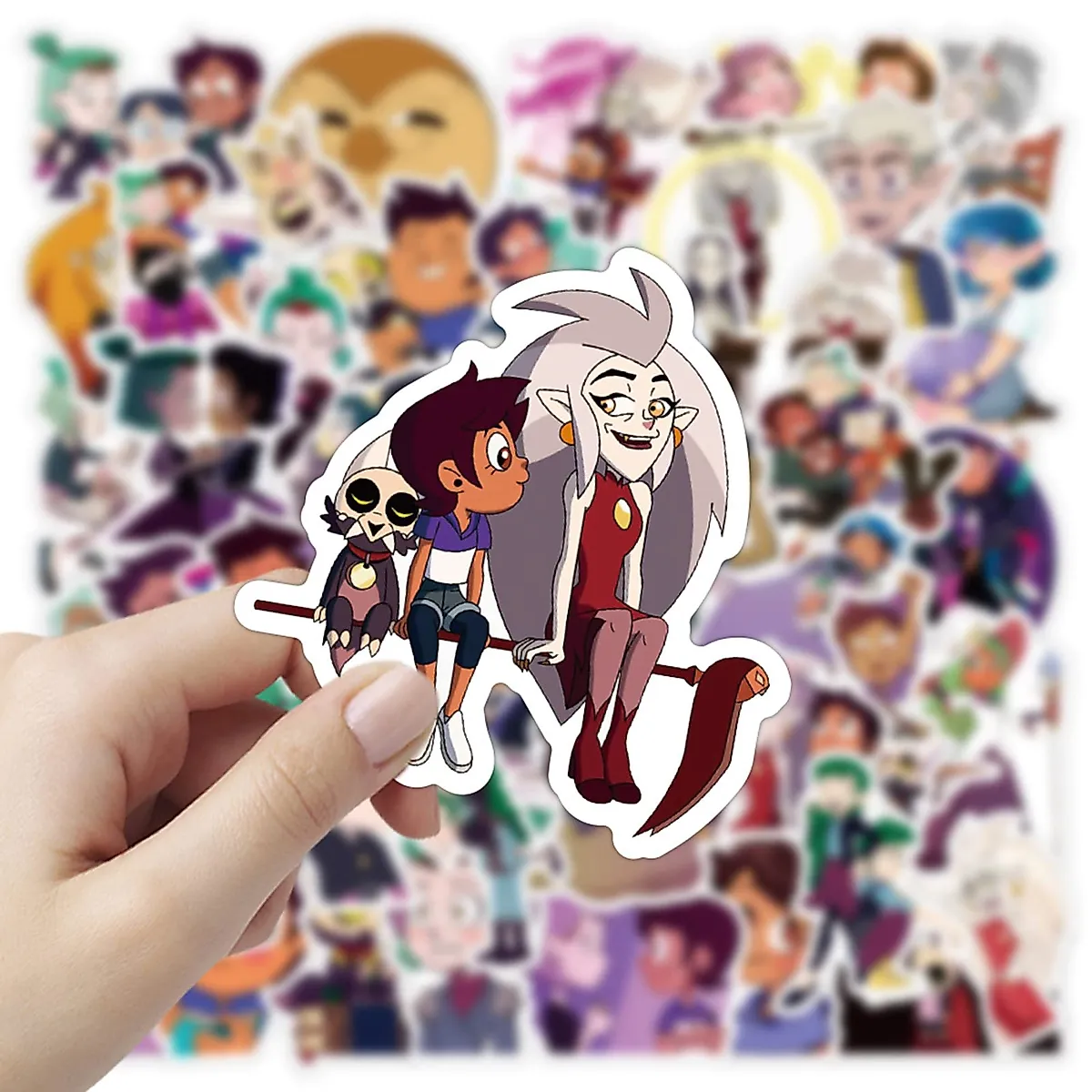 50pcs The Owl House Cartoon Stickers for Kids Teens, Fun Anime Vinyl Decals for Laptop Water Bottles Skateboard Phone Bike Scrapbook Luggage Car Guitar