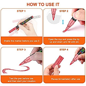 NICETY 56 Colors Acrylic Paint Pens, Acrylic Paint Markers, 0.7mm Extre Fine Paint Pens for Canvas, Rock Painting, Wood, Fabric, Ceramic, Stone, Metal