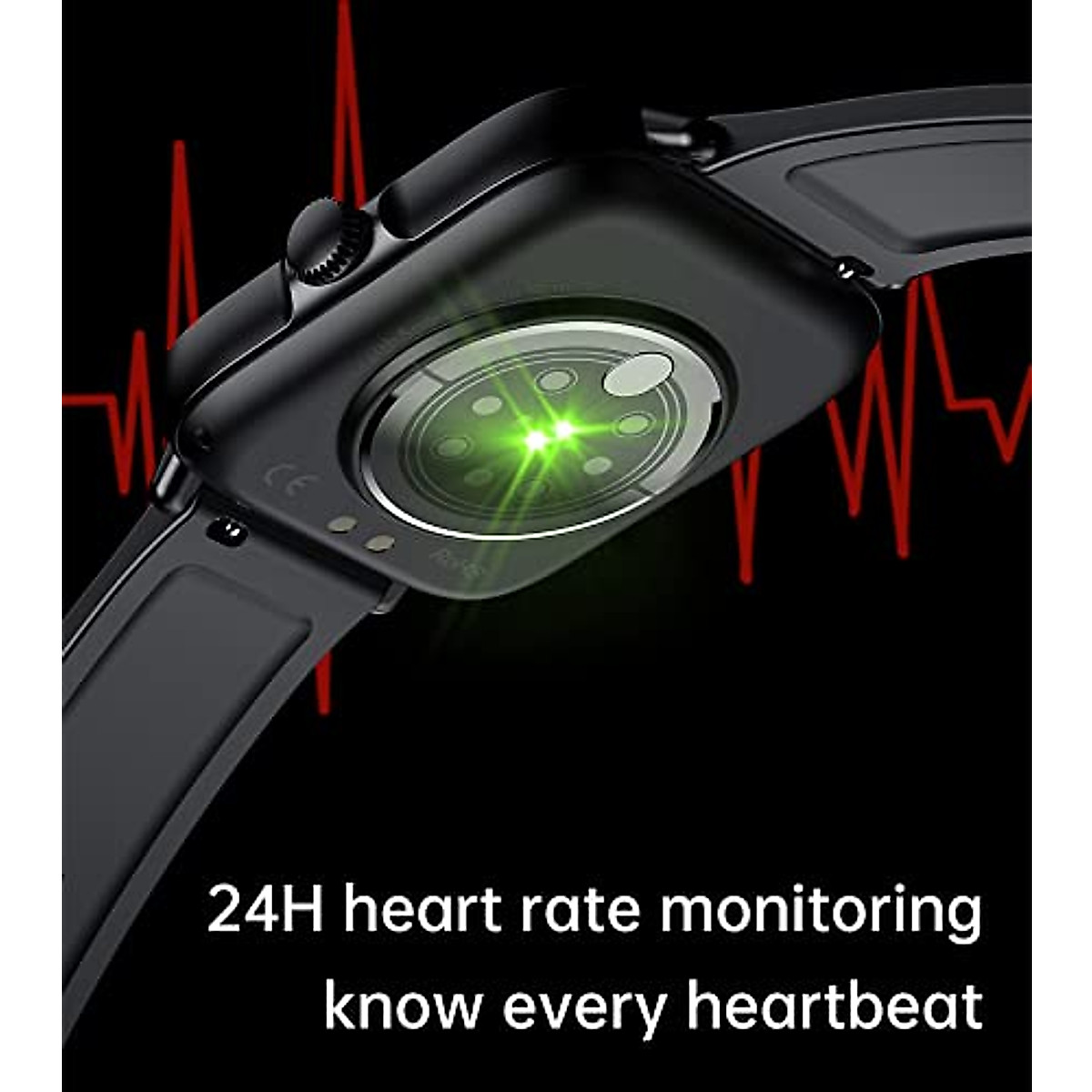 Fitness Tracker Heart Rate Monitor Blood Pressure Blood Oxygen Monitor Pedometer Watch Sleep Tracker Waterproof Smart Watch for Android Compatible iPhone Fitness Trackers for Men Women