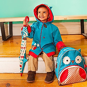 Skip Hop Zoo Little Kid-Toddler Hooded Raincoat for Girls, Owl, Blue, (Size 2) (Discontinued by Manufacturer)