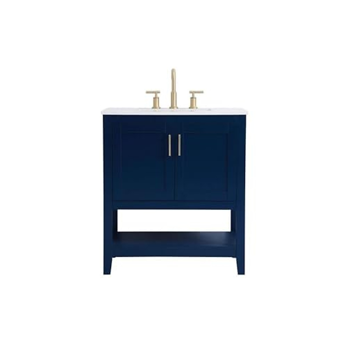 Elegant Kitchen and Bath 30 inch Single Bathroom Vanity Cabinet - Blue