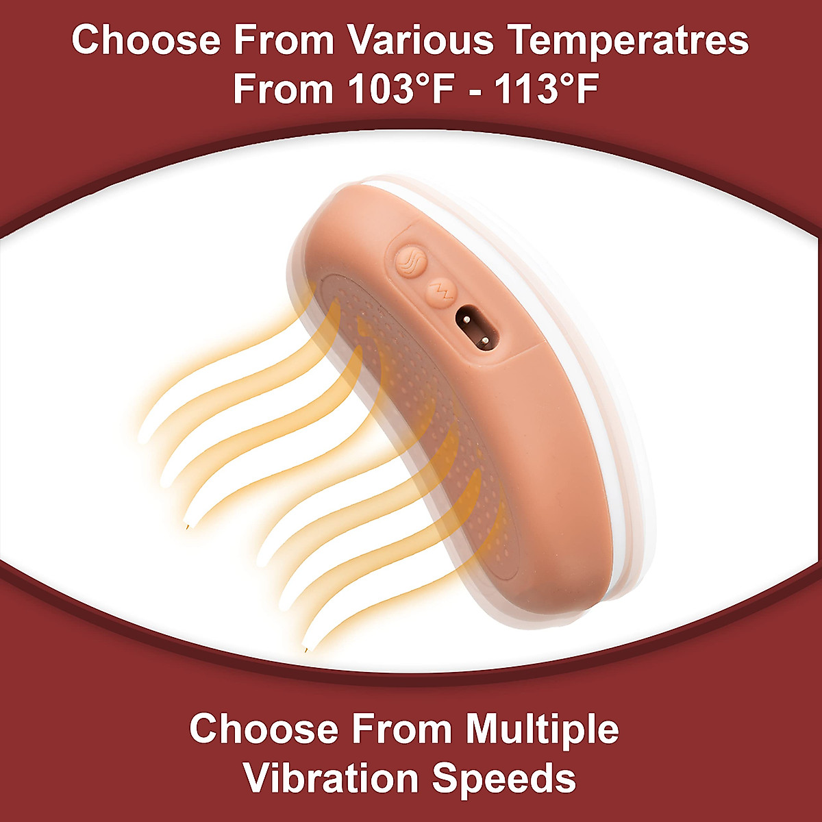 WELLCOMFORT 2-in-1 Warming Lactation Massager, Adjustable Heat & Vibration Modes for Clogged Milk Ducts, Pumping and Breastfeeding Essential, FSA/HSA Eligible (2 Pack)