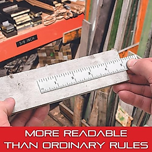 Starrett Full Flexible Steel Rule with Satin Chrome Finish, Quick Reading, Millimeter and Inch Graduations - 5-3/4 Inch Length, 31 Graduation Type, 0.4mm Thickness - C331-150