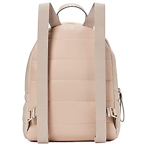 Kate Spade New York Women's Ella Ksnyl Puffy Backpack, Warm Beige