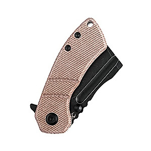 KANSEPT Knives Korvid Model M Pocket Knife 2.45''154CM Blade Brown Micarta Handle,Cleaver Pocket Knife for Everyday Carry T2030A5